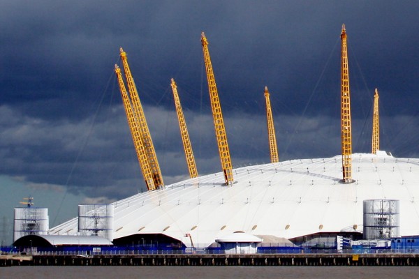 Load capacity assessment of steel masts for the Millennium Dome